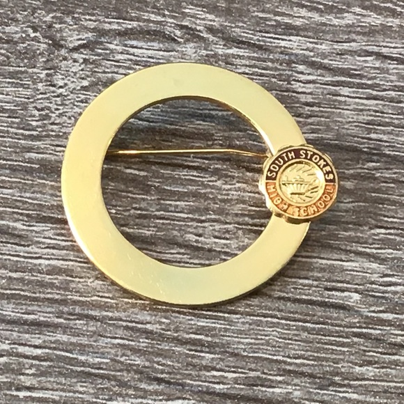 Jewelry | Vintage Gold Tone South Stokes High School Pinbrooch 1 14 ...